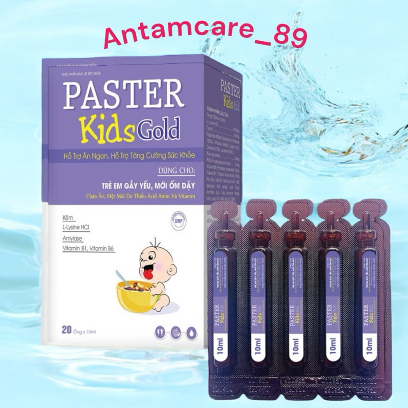 Tăng sức đề kháng paster kids gold dạng ống, hộp 20 ống hương cốm non ...