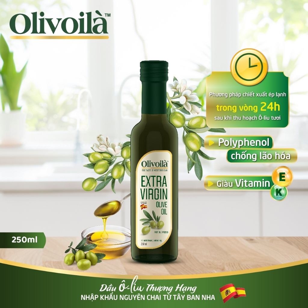 Dầu Ôliu Nguyên Chất Olivoilà Extra Virgin 250ml | Shopee Việt Nam