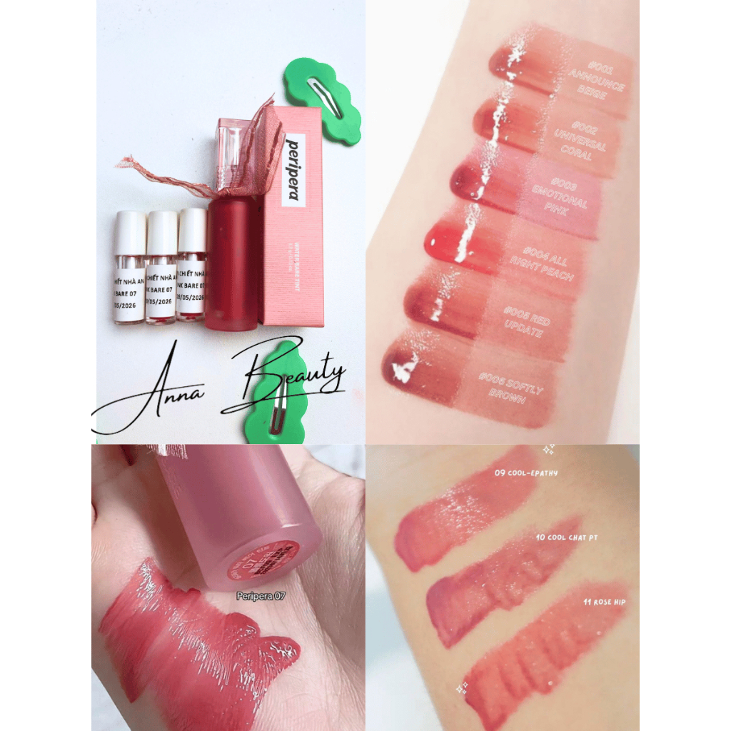SON CHIẾT Peripera Ink Bare Tint Full Màu 05 06 07 11 BARE | Shopee ...