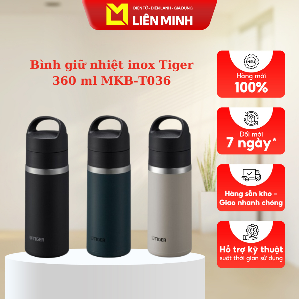 Bình giữ nhiệt inox Tiger 360 ml MKB-T036-AL | Shopee Việt Nam