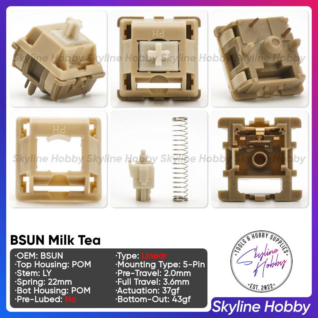 Switch bàn phím cơ BSUN - Sarokeys Strawberry Wine, X Switch R2, HuaYing, Bunny R1, Milk Tea ...