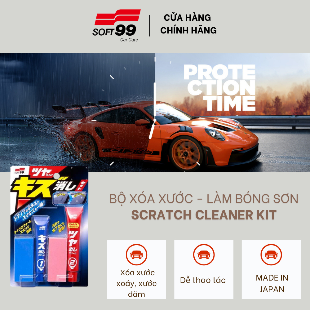 Bộ xoá xước, xử lý xước xoáy, đánh bóng sơn xe ô tô, xe máy Soft99 ...