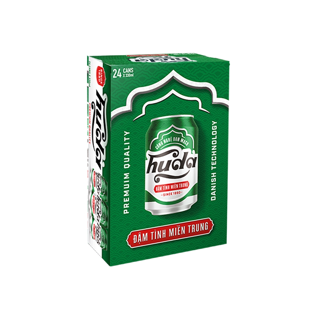 Bia HUDA lon 330ml - công nghệ đan mạch - đậm tình miền trung | Shopee ...