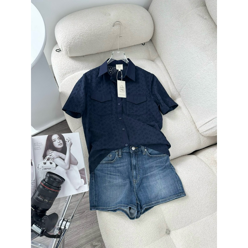 Since Design - Áo sơ mi kate conton thêu thoáng mát | Shopee Việt Nam