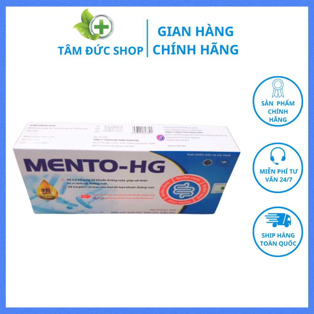 MENTO HG - GIÚP BỔ SUNG LỢI KHUẨN, GIÚP CẢI THIỆN HỆ VI SINH ĐƯỜNG RUỘT ...