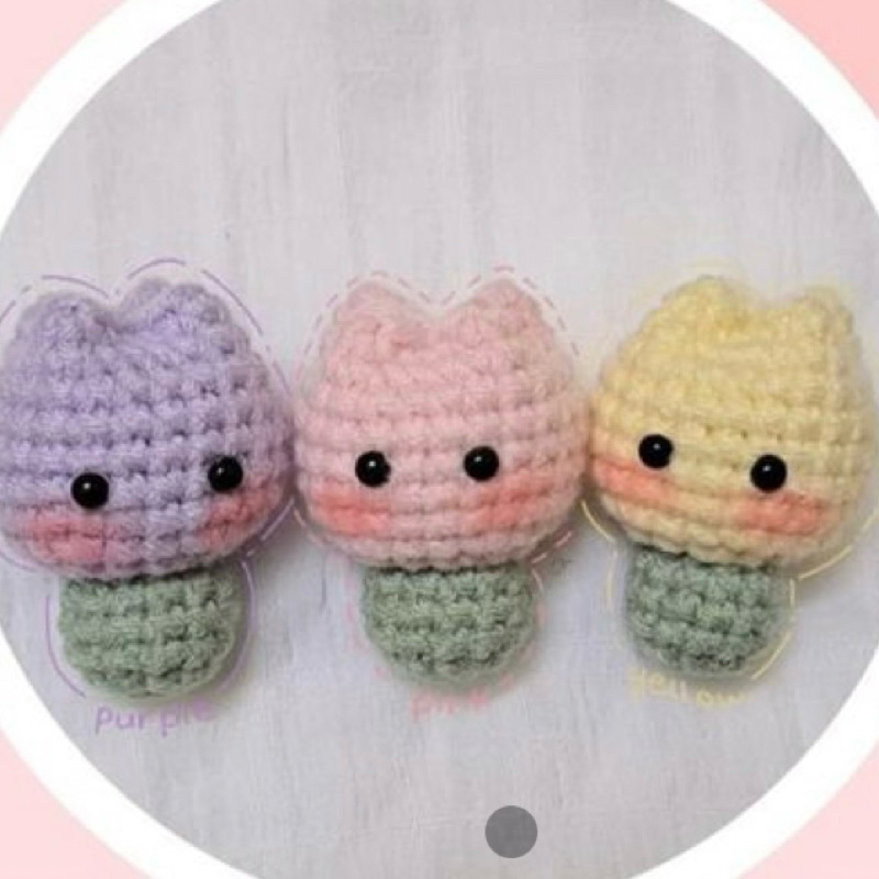 [Móc khoá len] Hoa tulip mini | Shopee Việt Nam