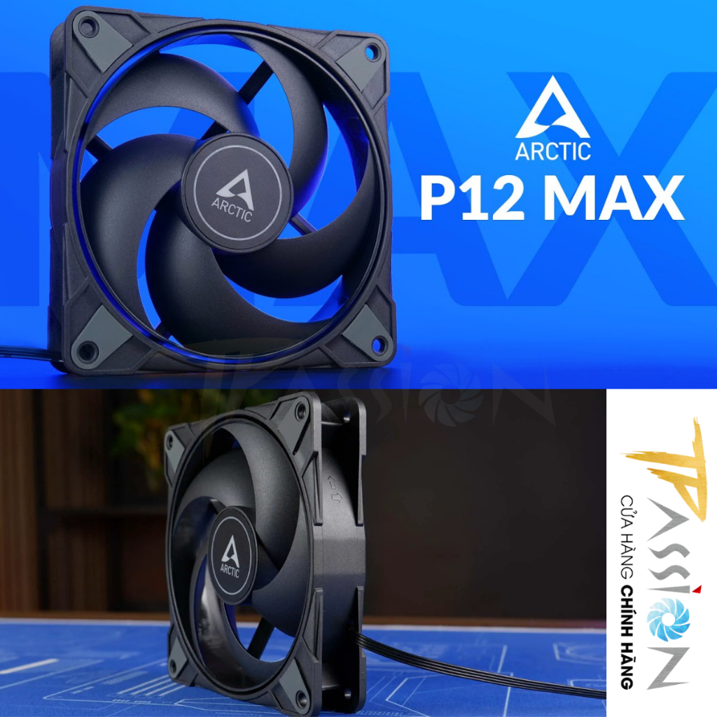Quạt tản nhiệt Fan Case 12cm Arctic P12 Max Black / White - Chính hãng ...