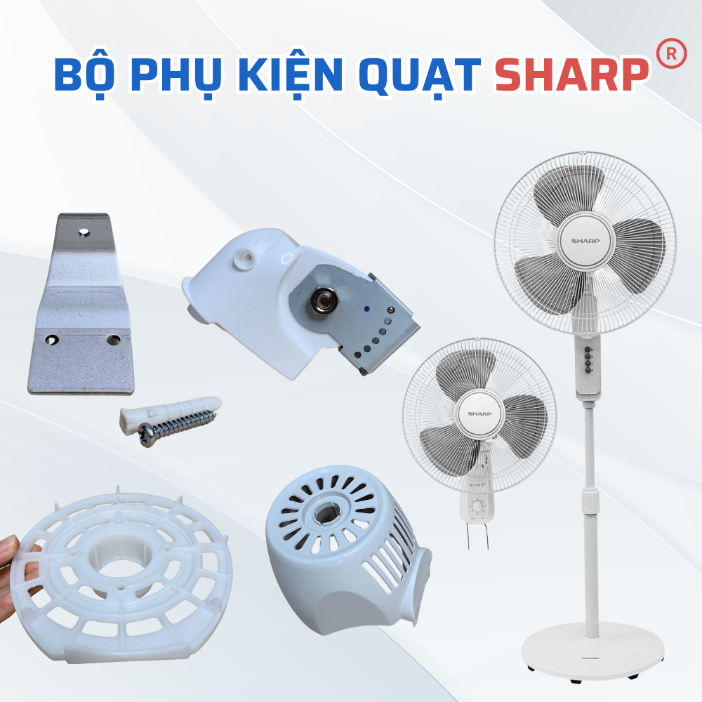 Bộ 10 Món Phụ Kiện Quạt SHARP Chuẩn Theo Quạt, Bộ Phụ Kiện Quạt Đứng ...