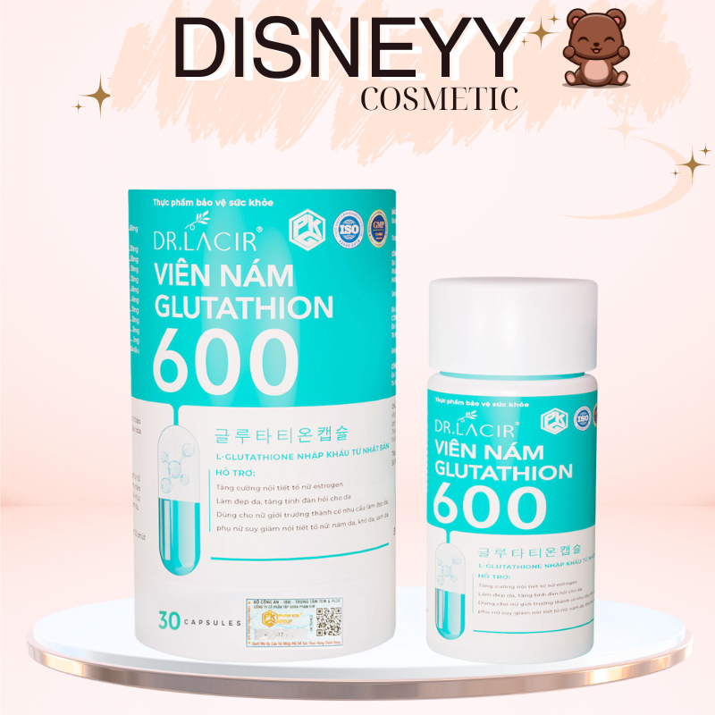 Viên Uống Trắng Da Glutathione 600 Dr Lacir Chính Hãng Giúp Hạn Chế Lão Hoá Da,Nếp Nhăn,Tăng Nội ...
