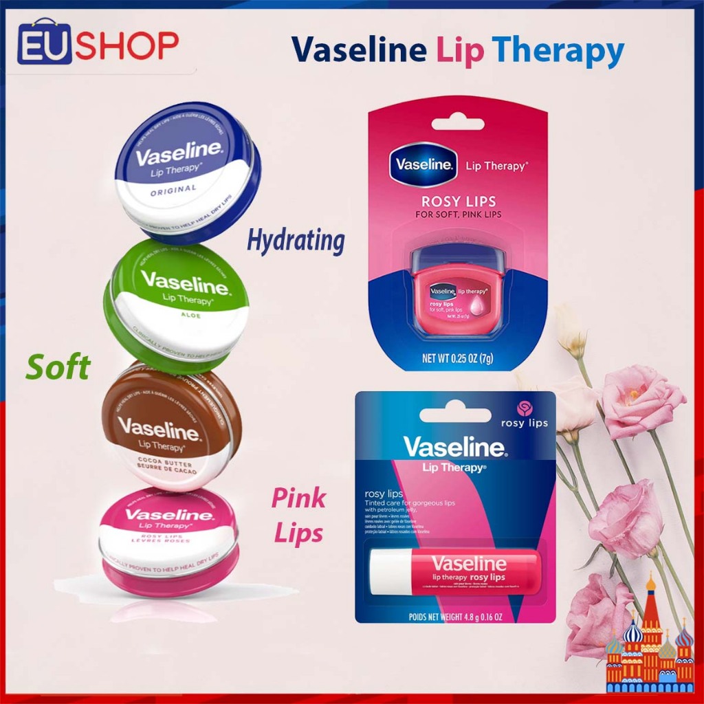 Sáp dưỡng môi Vaseline Rosy Lips For Soft, Pink Lips, Lip Therapy ...