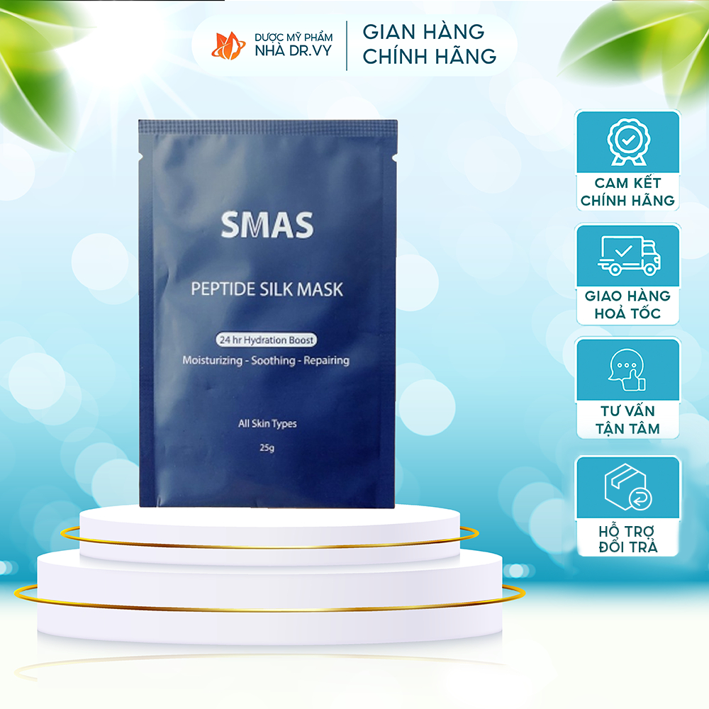 Mặt Nạ Smas Peptide Silk Mask hỗ trợ cấp ẩm dịu da sau treatment ( tem ...