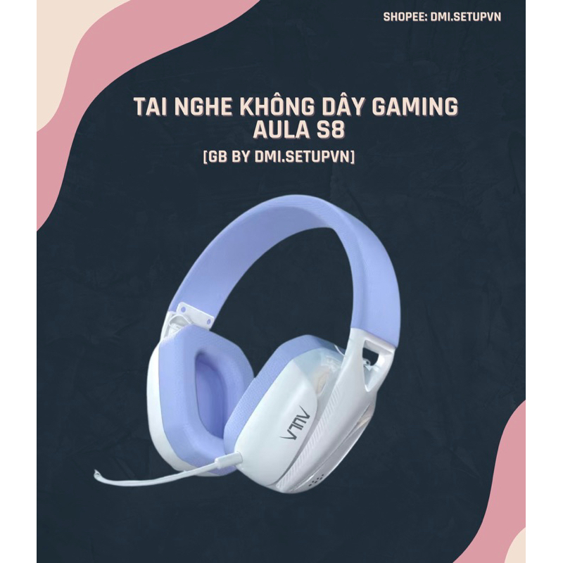 🎧 [HOẢ TỐC] Tai Nghe Không Dây Gaming Aula S8 | 3 Mode: Bluetooth 5.3 ...