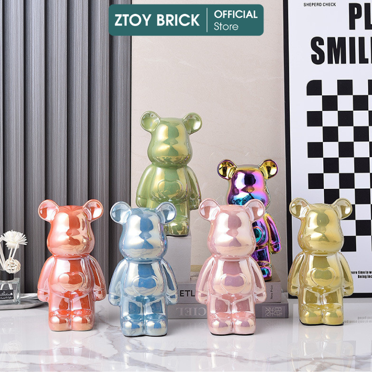 [ CÓ ỐNG ĐÚT TIẾT KIỆM ] TƯỢNG MÔ HÌNH GẤU MINI BEARBRICK 21CM CHẤT ...