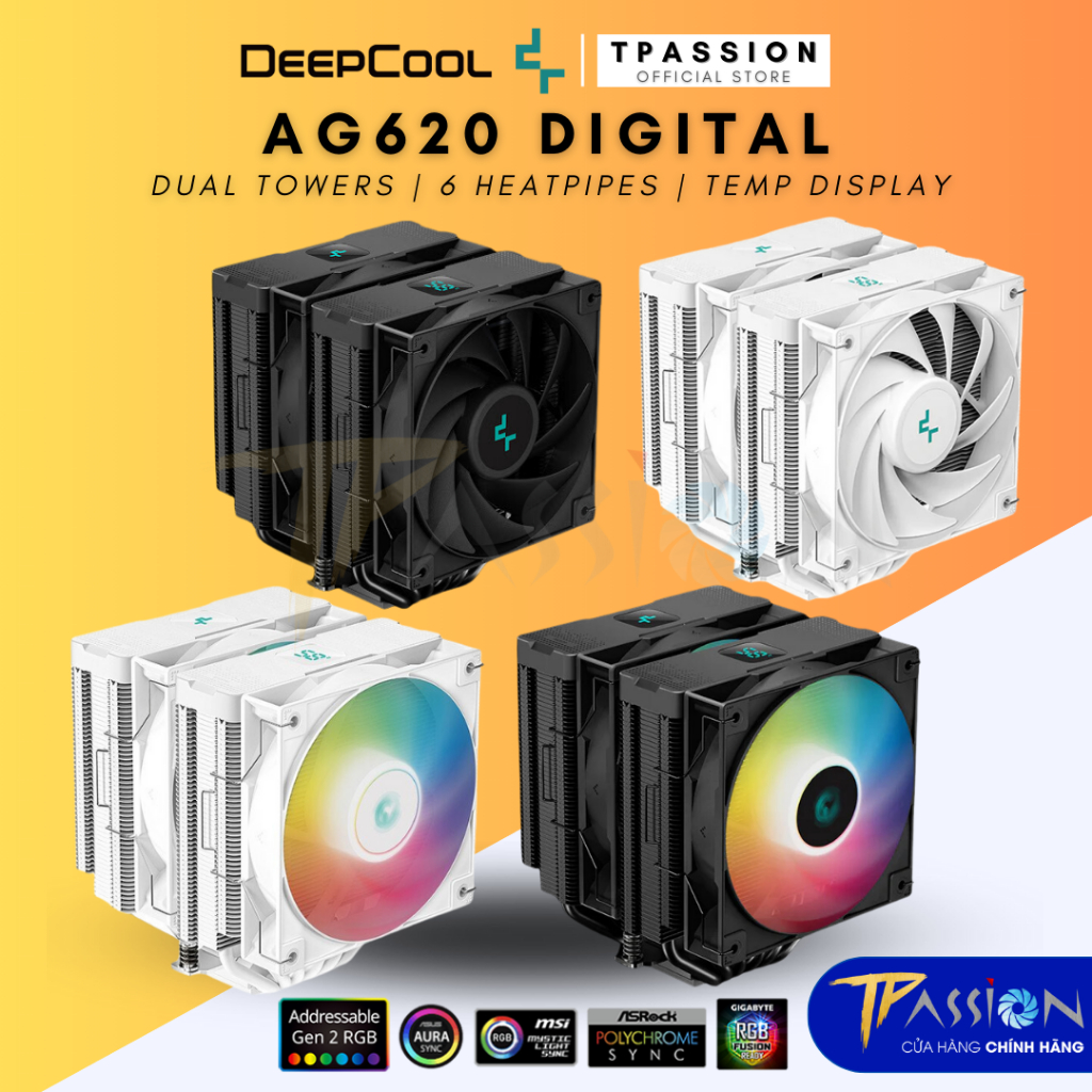 Tản nhiệt khí CPU DEEPCOOL AG620 DIGITAL / AG620 DIGITAL LED ARGB ...