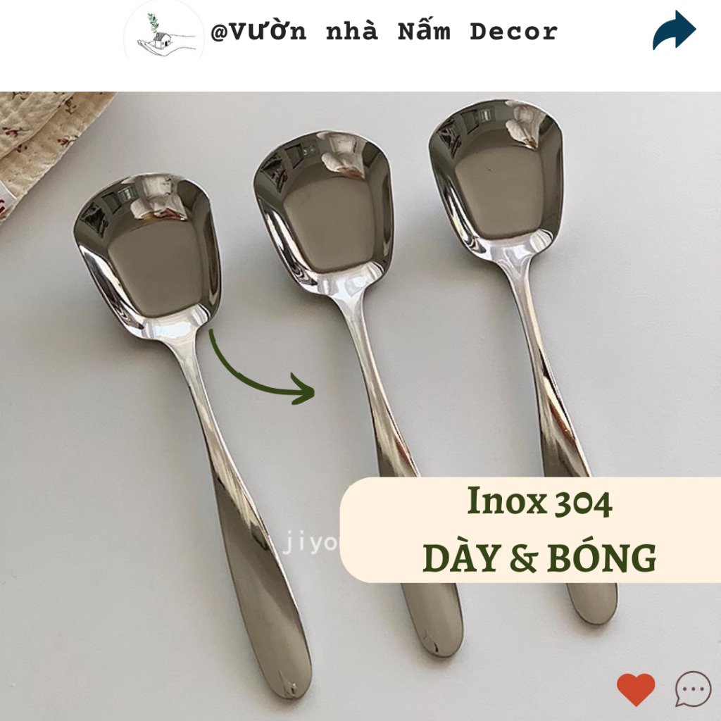 Thìa inox 304 vuông độc đáo thìa ăn bánh, uống trà cafe | Shopee Việt Nam