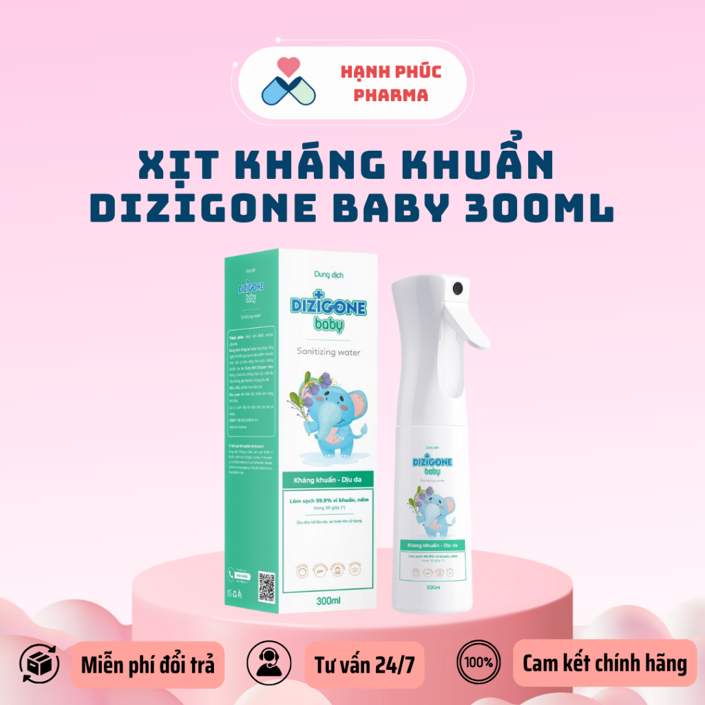 Xịt kháng khuẩn DIZIGONE Baby 300ml - Vệ sinh tay chân, đồ chơi, đồ ...