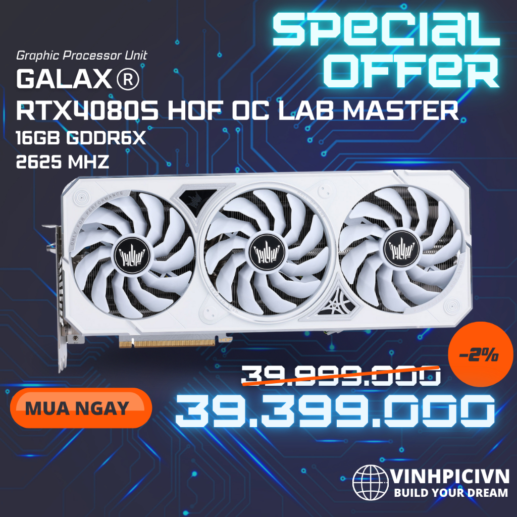 Card màn hình GALAX GeForce RTX 4080 SUPER HOF OC LAB Master [NEW ...