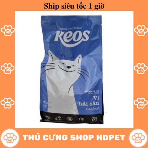 Thức ăn cho mèo KEOS vị hải sản 1,5kg | Shopee Việt Nam