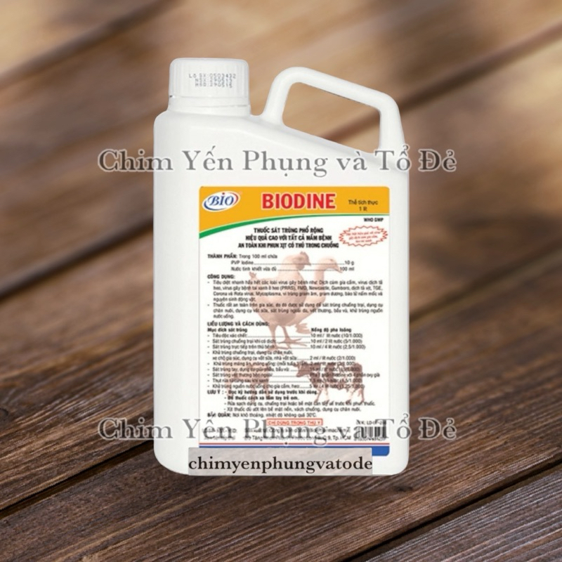BIODINE (can 1 lít) – sát trùng/diệt vi khuẩn chuồng nuôi, trang trại ...