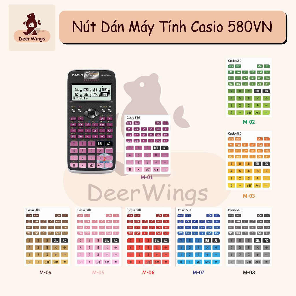MIẾNG DÁN NÚT MÁY TÍNH CASIO 580 | Shopee Việt Nam