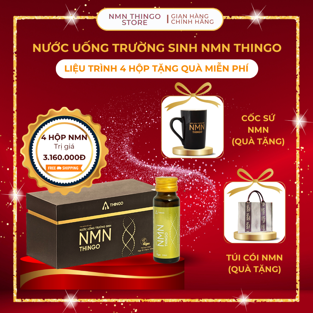 [LIỆU TRÌNH 4 HỘP - TẶNG QUÀ] COMBO 4 Hộp NMN Thingo - Nước Uống Trường ...