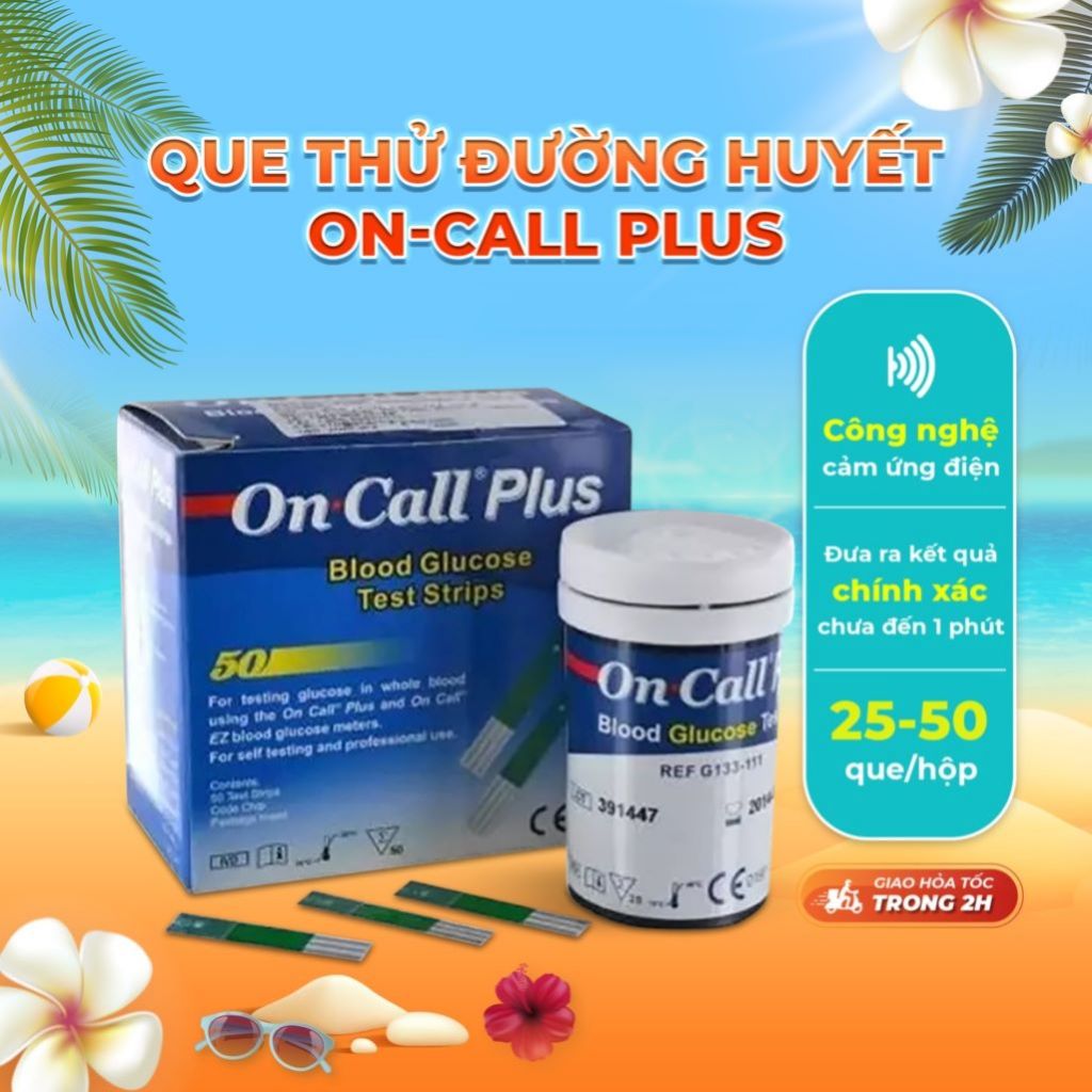 Que thử đường huyết ACON On Call Plus hộp 25 - 50 que - chính xác ...