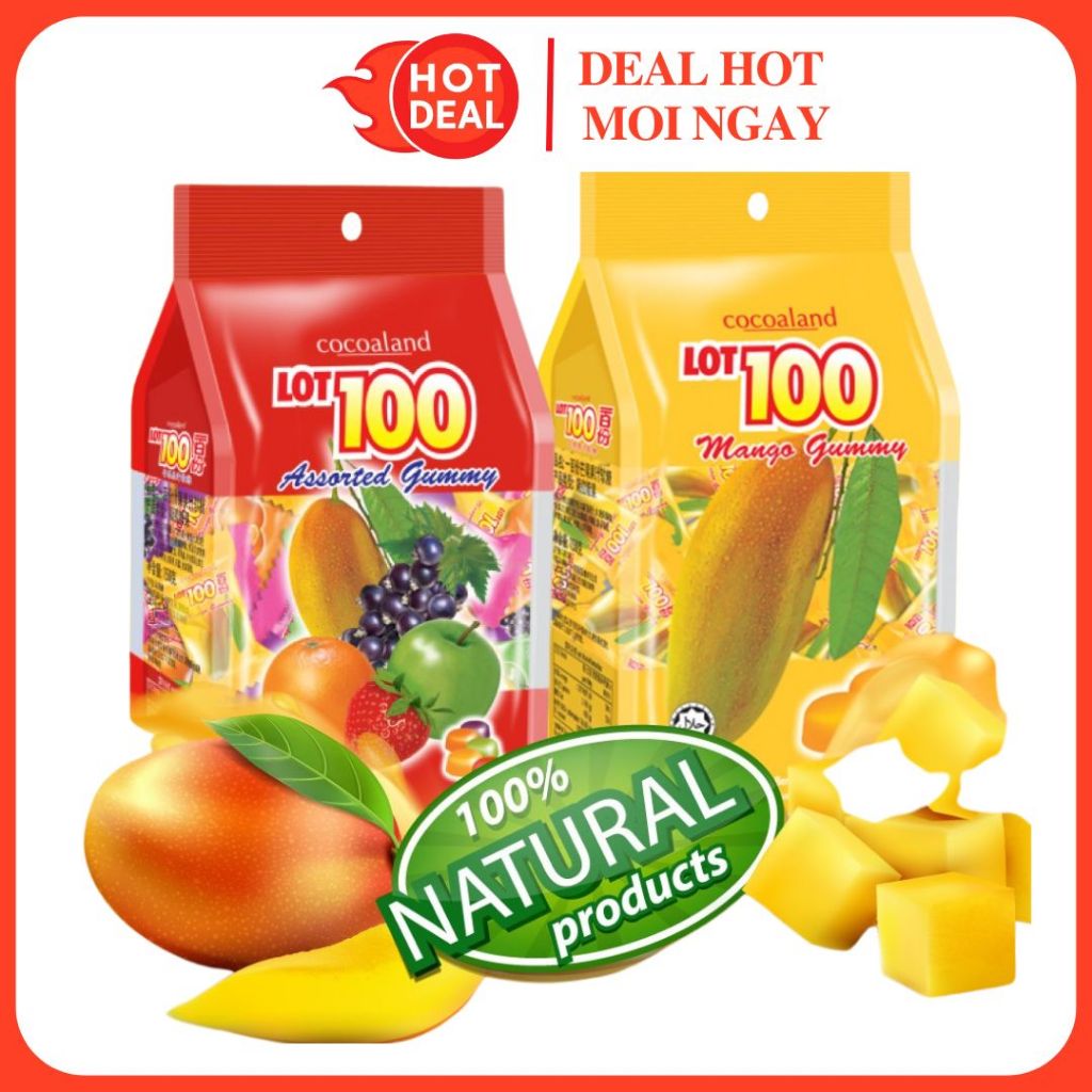 Kẹo Dẻo Lot 100 Hương Hoa Quả/Hương Xoài Gói 150G | Shopee Việt Nam