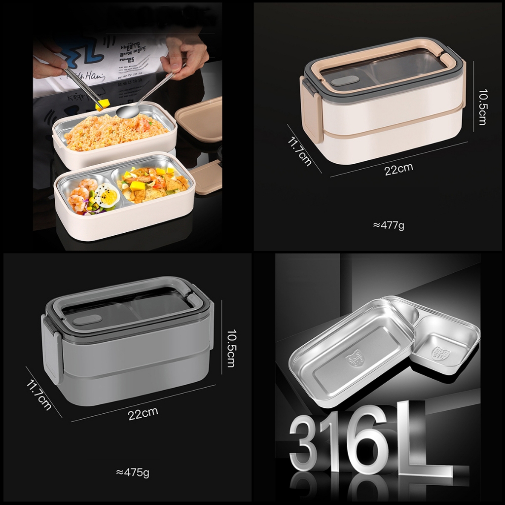 Hộp đựng cơm inox KACHEEG JINLE cao cấp | Shopee Việt Nam