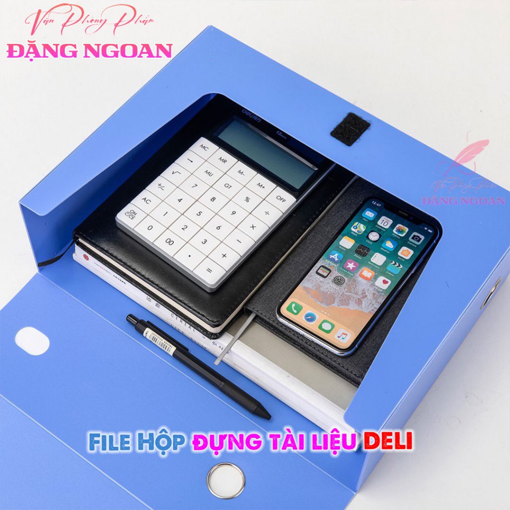 File Hộp Đựng Tài Liệu DeLi 5cm, 7cm, 10cm - Chất Liệu PVC Bền, Lưu Trữ ...