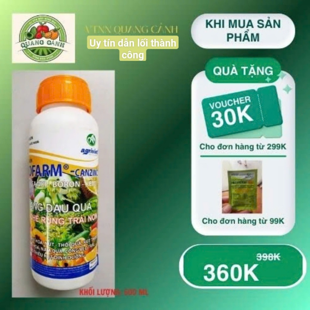 Canxi Bo Kẽm Siêu đậu quả chống rụng trái, rụng hoa,nứt trái, thối trái ...