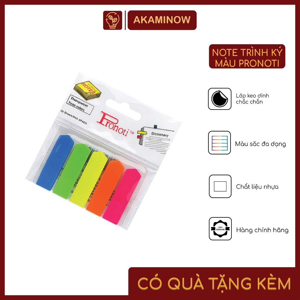 Note trình Ký 5 Màu Nhựa Pronoti | Shopee Việt Nam