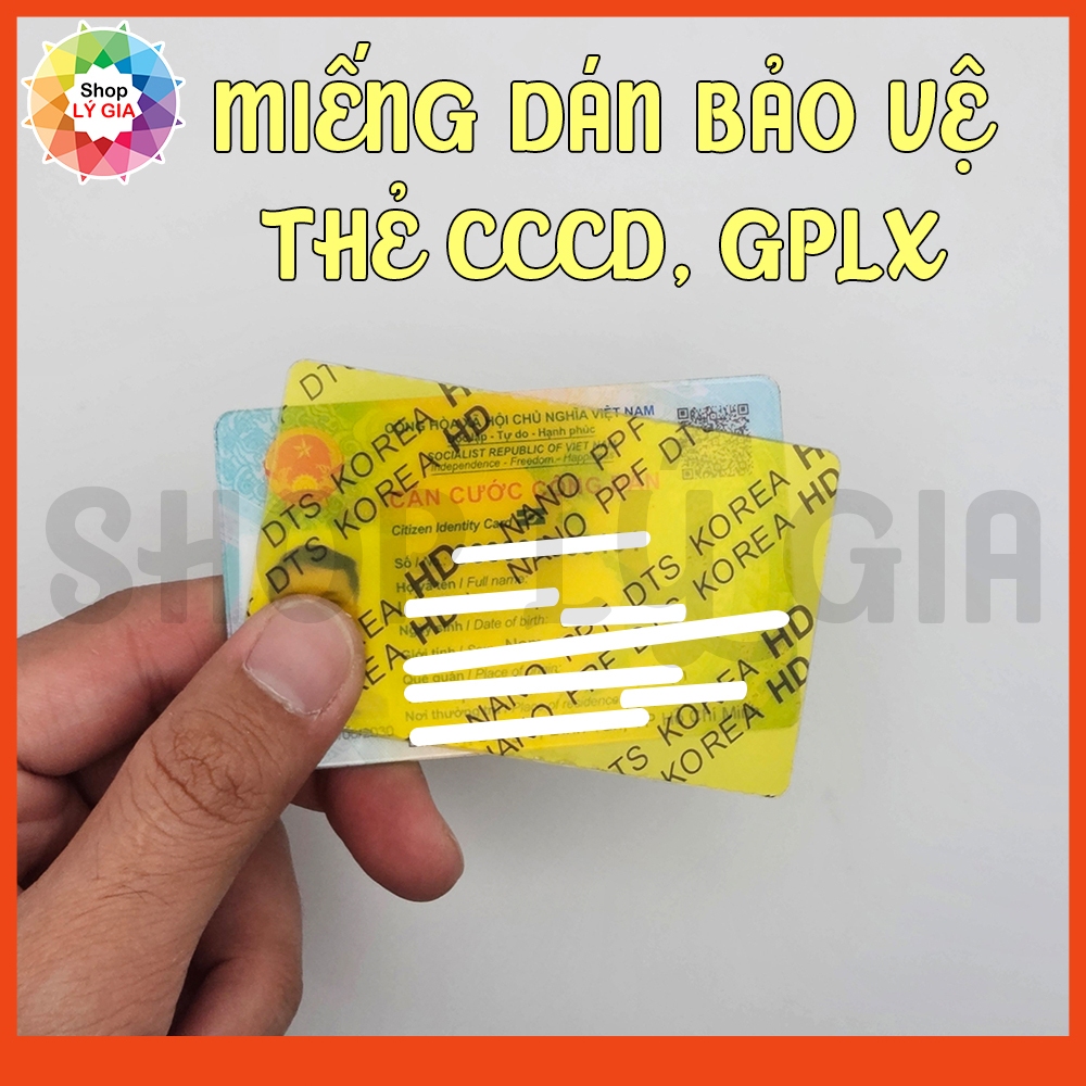 Miếng dán trong suốt bảo vệ CCCD, GPLX, Thẻ Chung cư, Thẻ hội viên | Shopee Việt Nam