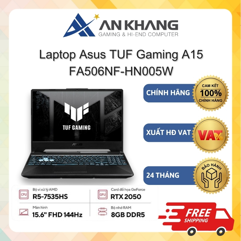 Laptop Asus TUF Gaming A15 FA506NF-HN005W (R5-7535HS/8GD5/512GB/15.6FHD ...