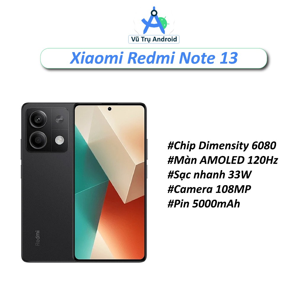 Điện thoại Xiaomi Redmi Note 13 5G RAM 8/128GB rom quốc tế chip ...