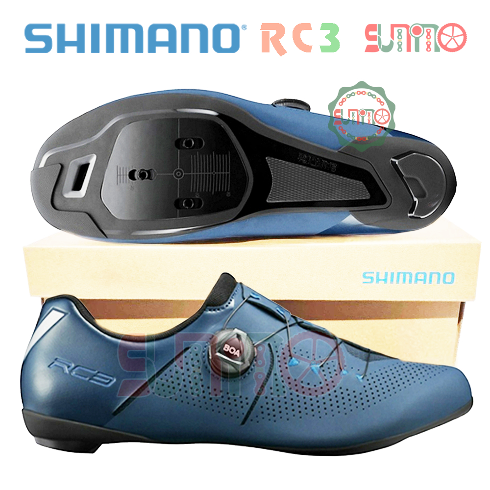 Giày can xe đạp road SHIMANO RC302 xanh navy fullbox chính hãng | Shopee Việt Nam