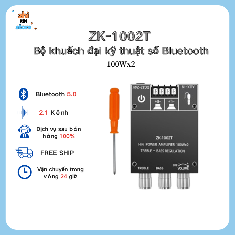 【Việt Nam gửi】ZK-1002T HIFI 2.0 Kênh AUX/Bluetooth-Tương Thích với 5.0 ...