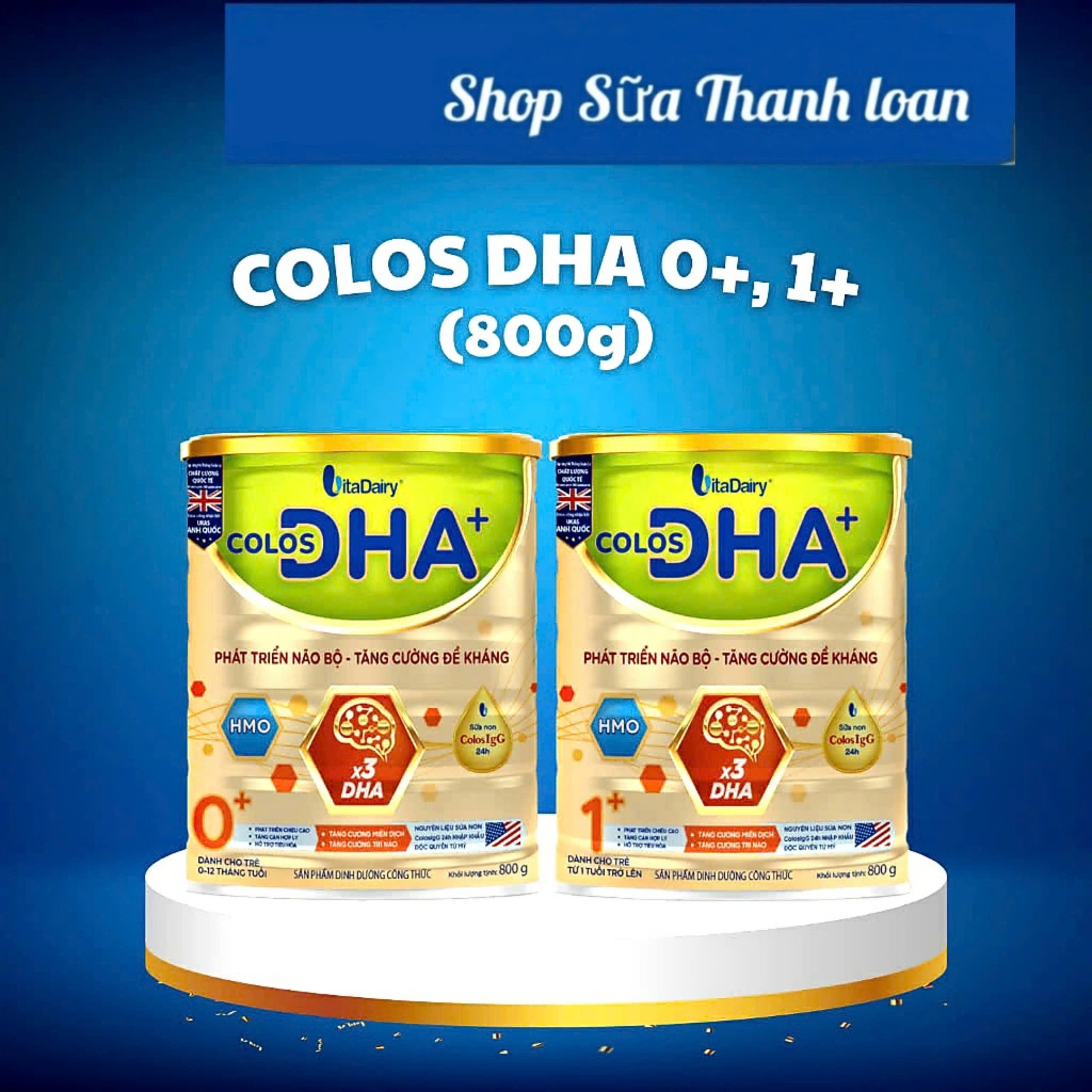 [HSD T8-2026] [Quét Mã QR Tích Xu] Sữa Bột Vitadairy Colos DHA 0+/ 1+ Lon 800g. | Shopee Việt Nam