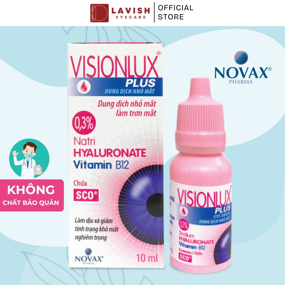 Dung dịch nhỏ mắt VISIONLUX PLUS - Làm dịu, giảm khô mắt nặng, mỏi mắt ...