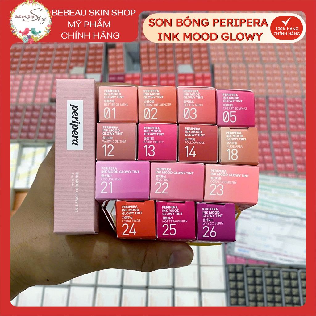 Son Tint Bóng Peripera Ink Mood Glowy Tint 26 Màu Căng Bóng Hàn Quốc ...
