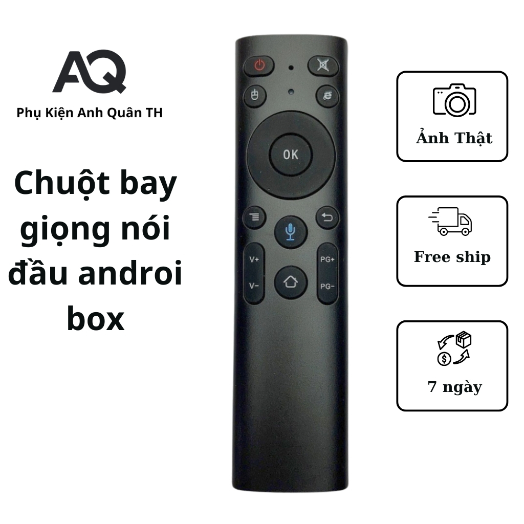 Điều khiển chuột bay giọng nói Q5 Pro hàng chính hãng sử dụng cho tất cả đầu box sử dụng hệ điều ...