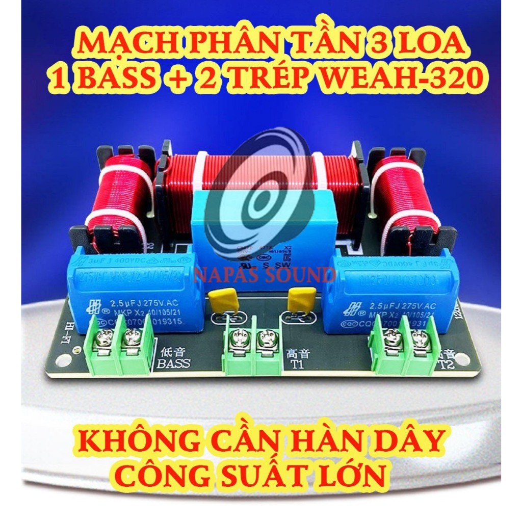 MẠCH PHÂN TẦN 3 LOA WEAH320 - LẮP 1 BASS 2 TRÉP KHÔNG CẦN HÀN DÂY (GIÁ ...