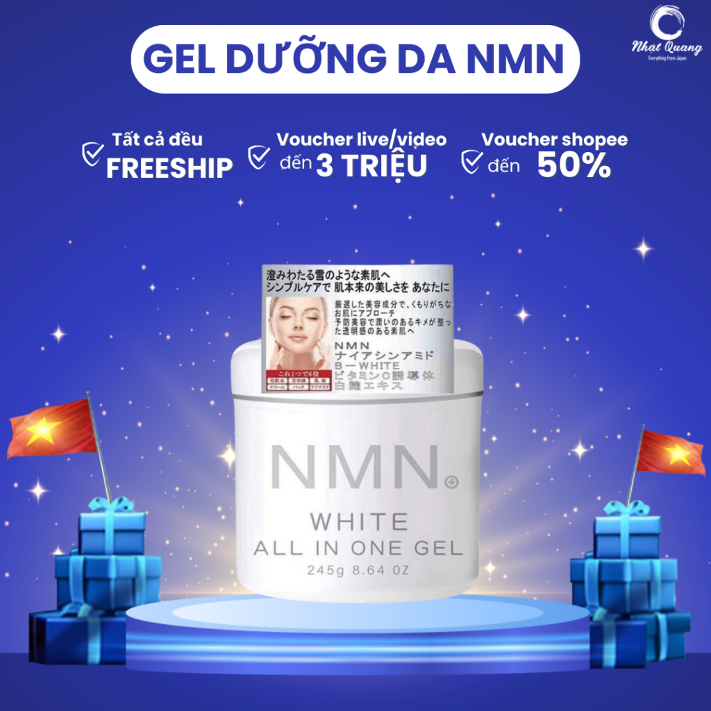 Gel dưỡng trắng da chống lão hóa NMN 245g Date tháng 11/2025 | Shopee Việt Nam