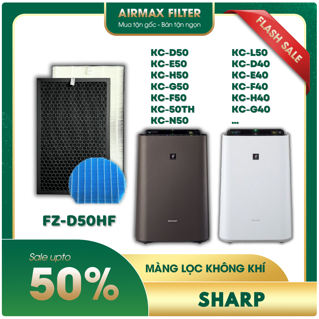 Màng lọc không khí Sharp: KC-D50, E50, F50, H50, G50, J50, R50, M501... | Shopee Việt Nam