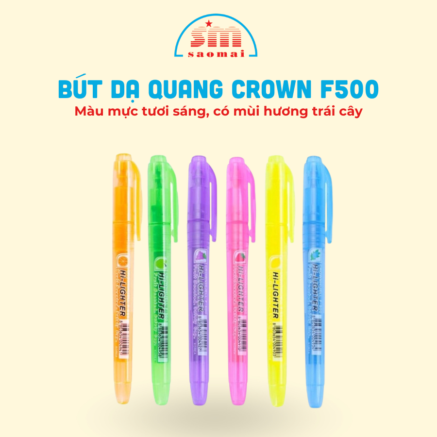 Bút dạ quang Crown F500 đủ màu - VPP Sao Mai V302 | Shopee Việt Nam