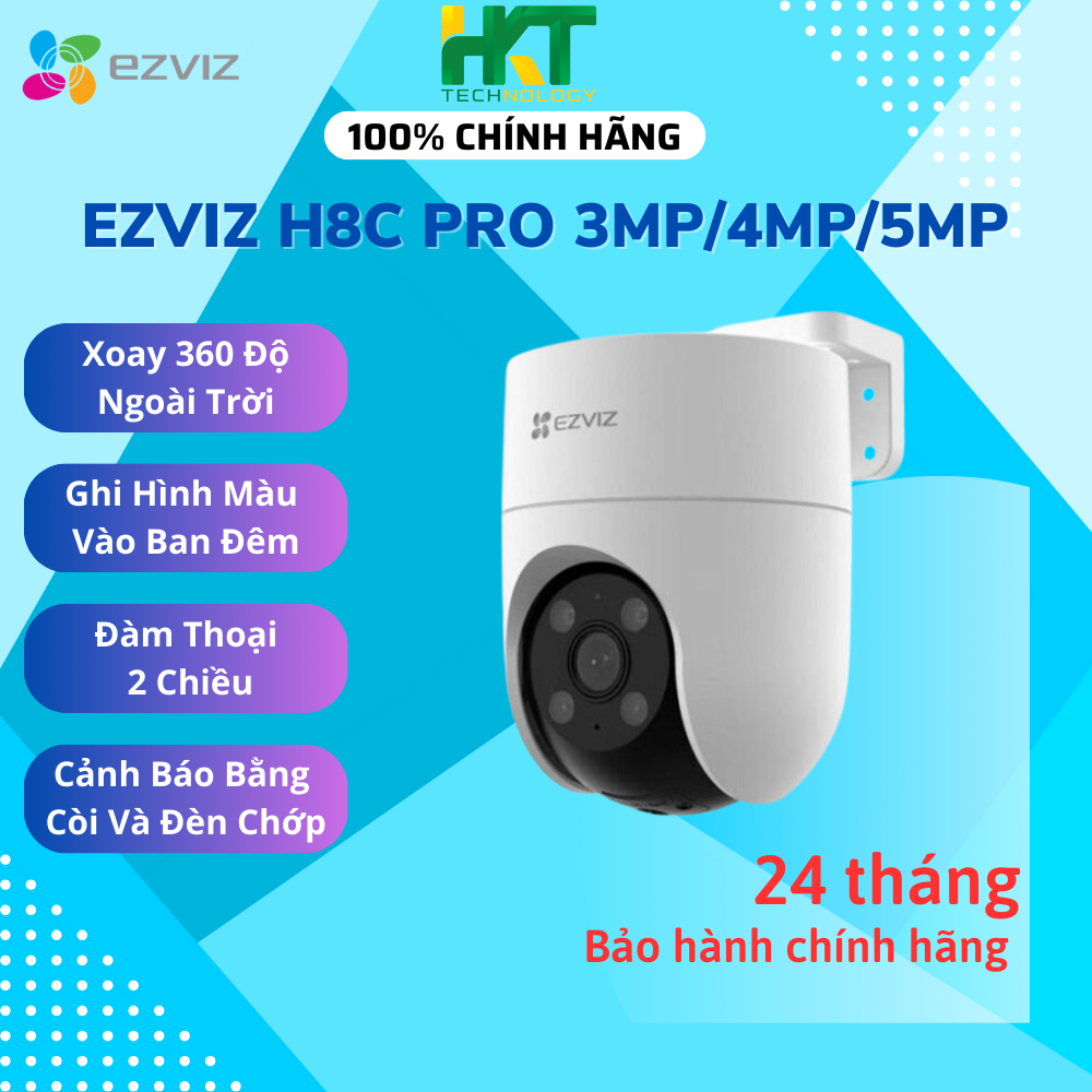 Camera ngoài trời Wifi EZVIZ H8C PRO 3MP/4MP/5MP đàm thoại 2 chiều, có màu ban đêm - HKT STORE ...