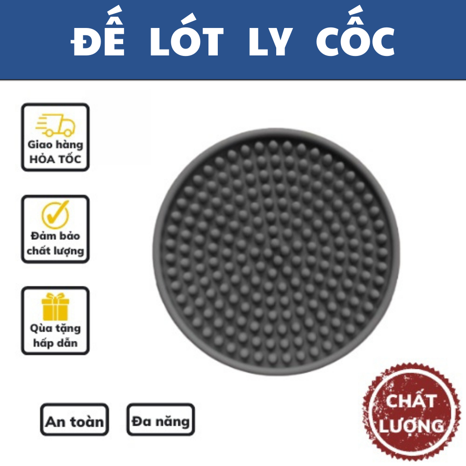 Đế lót ly cao su PVC lót cốc đa năng chất lượng miếng lót ly chống ...