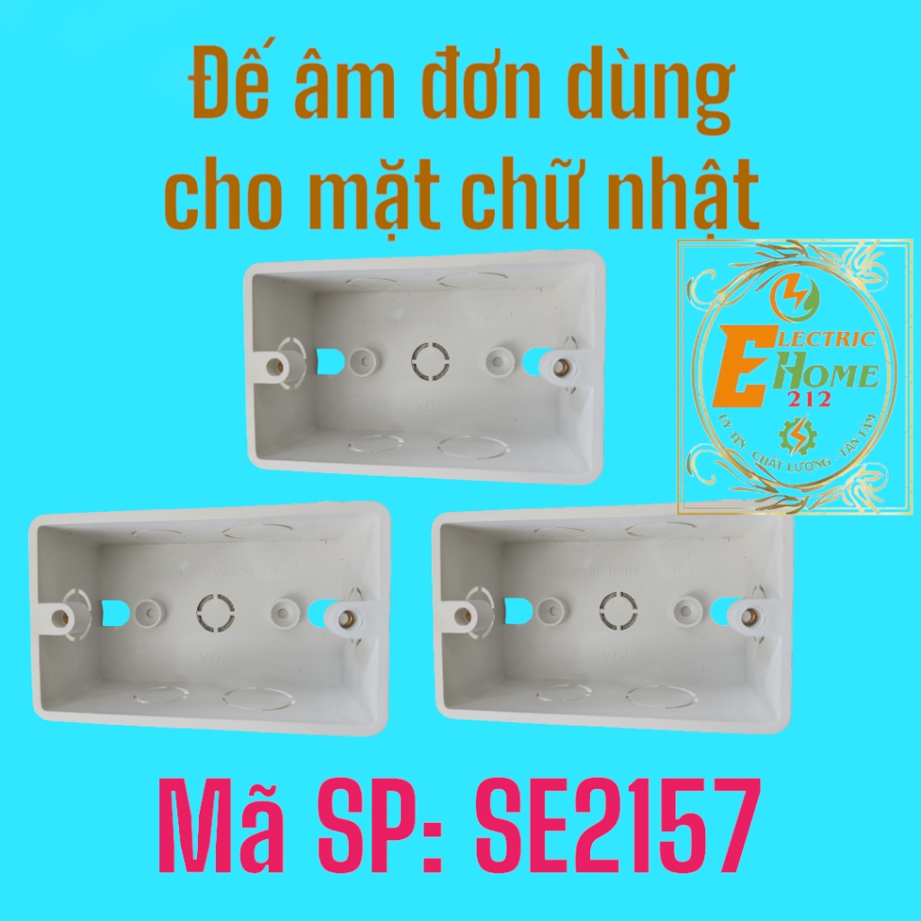 3 cái đế âm đơn SE2157 - thiết bị điện lioa - chất liệu tự chống cháy | Shopee Việt Nam