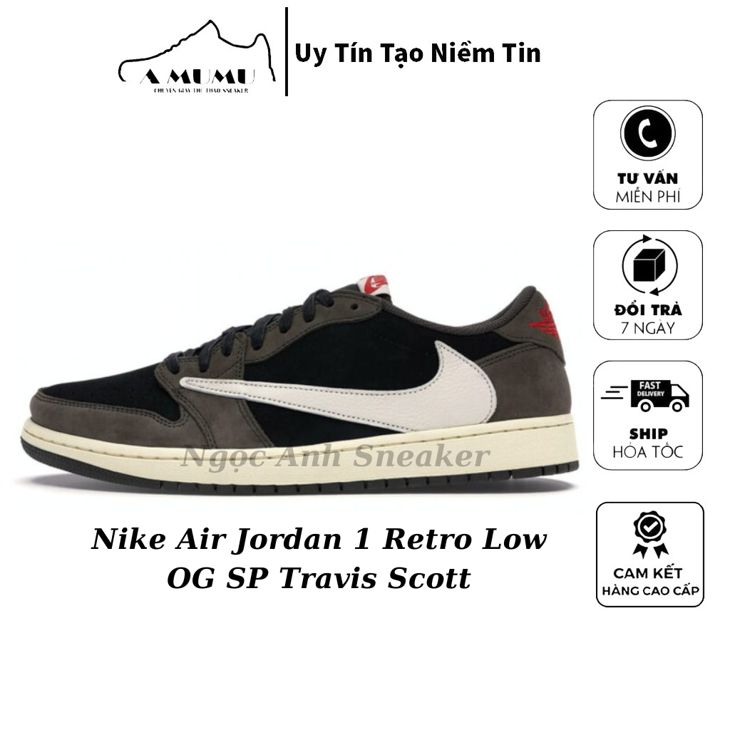Giày Travis Scott Nâu Đen- Bản Cao Cấp | Shopee Việt Nam