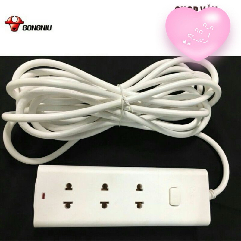Ổ Cắm Điện Gongniu 3 ổ 1 Công Tắc-2500W/10A | Shopee Việt Nam