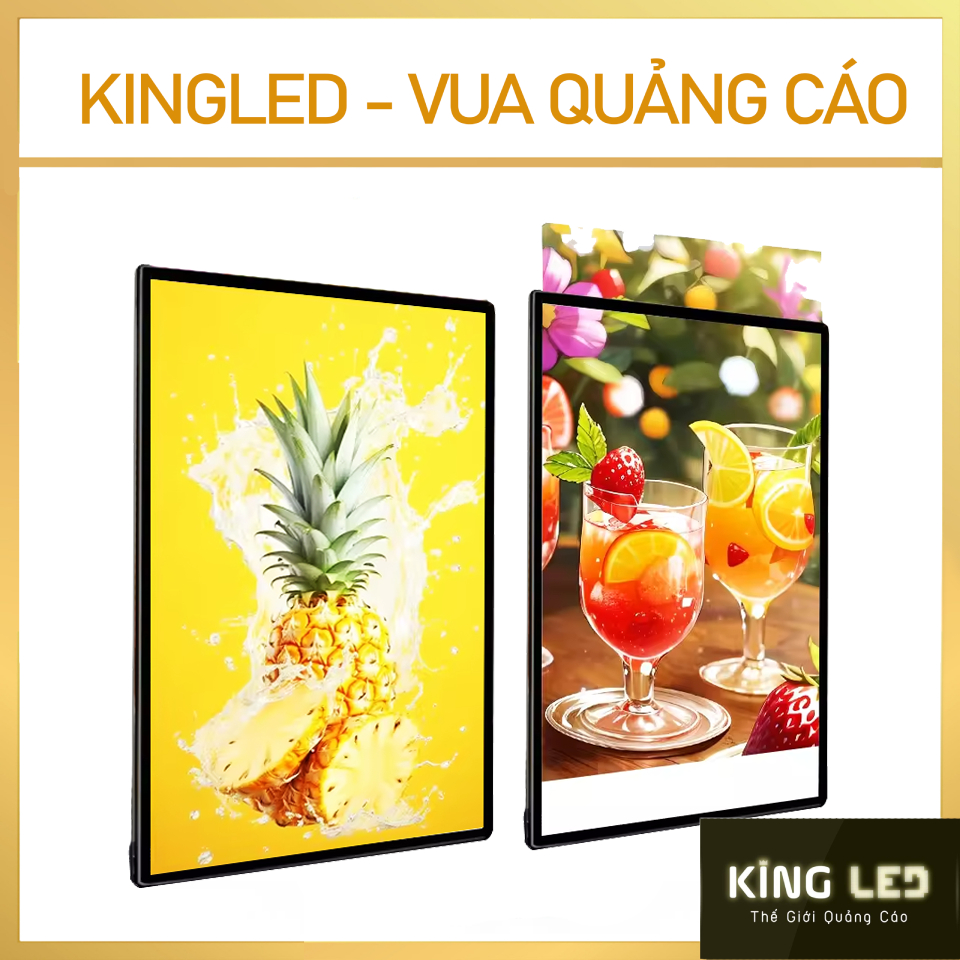 [KINGLED] Menu LED A4, A3, A2 Bảng Led Quảng Cáo 01 mặt Menu Led Hộp Đèn LED Tranh Điện Kèm Chân ...